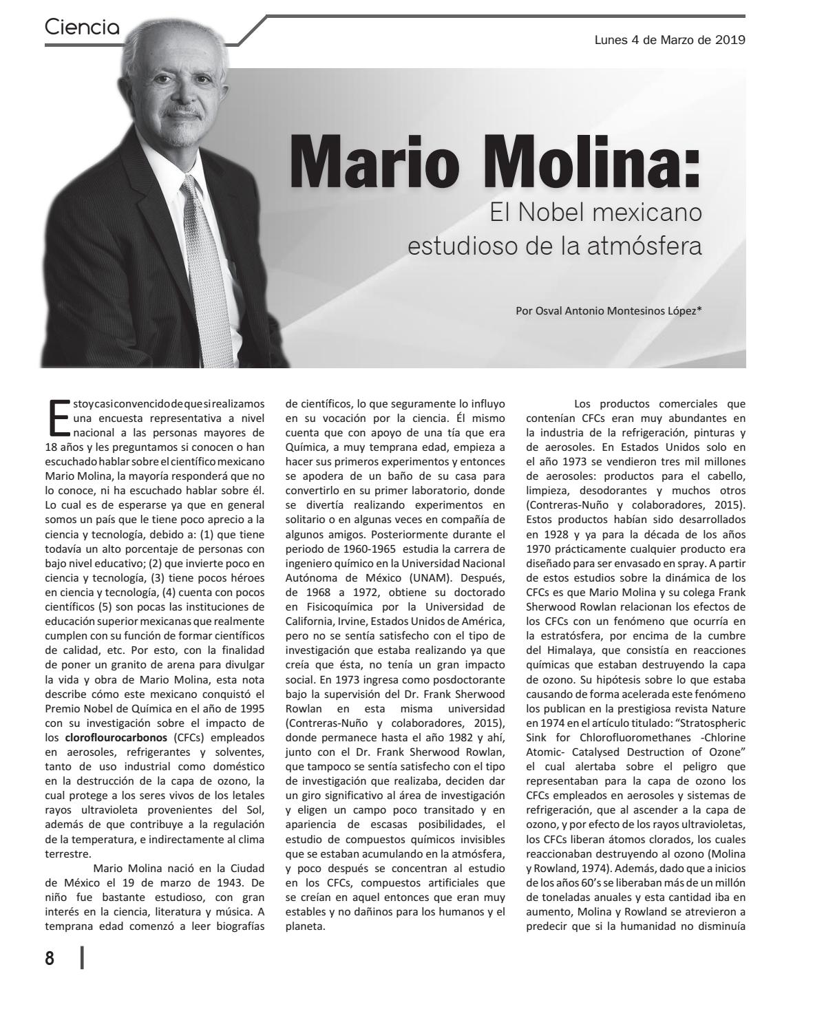 Mario Molina: El Nobel mexicano estudioso de la atmósfera ...